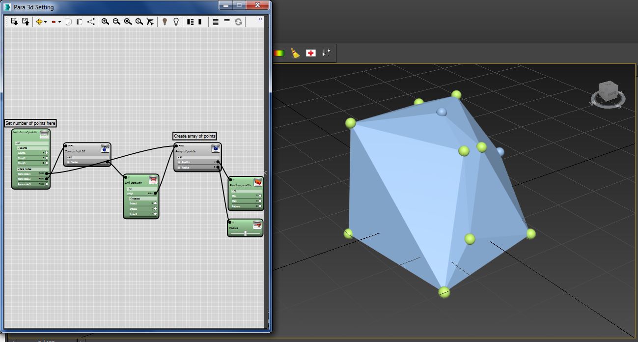3D convex hull of random points